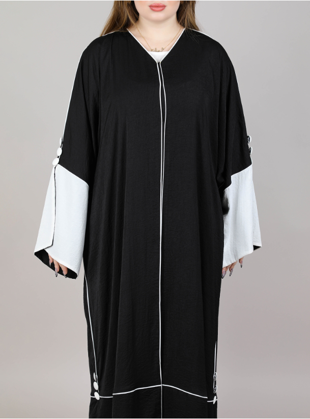 Casual Abaya MSquare Fashion Blocked Button Abaya Abayas from MSquare ...