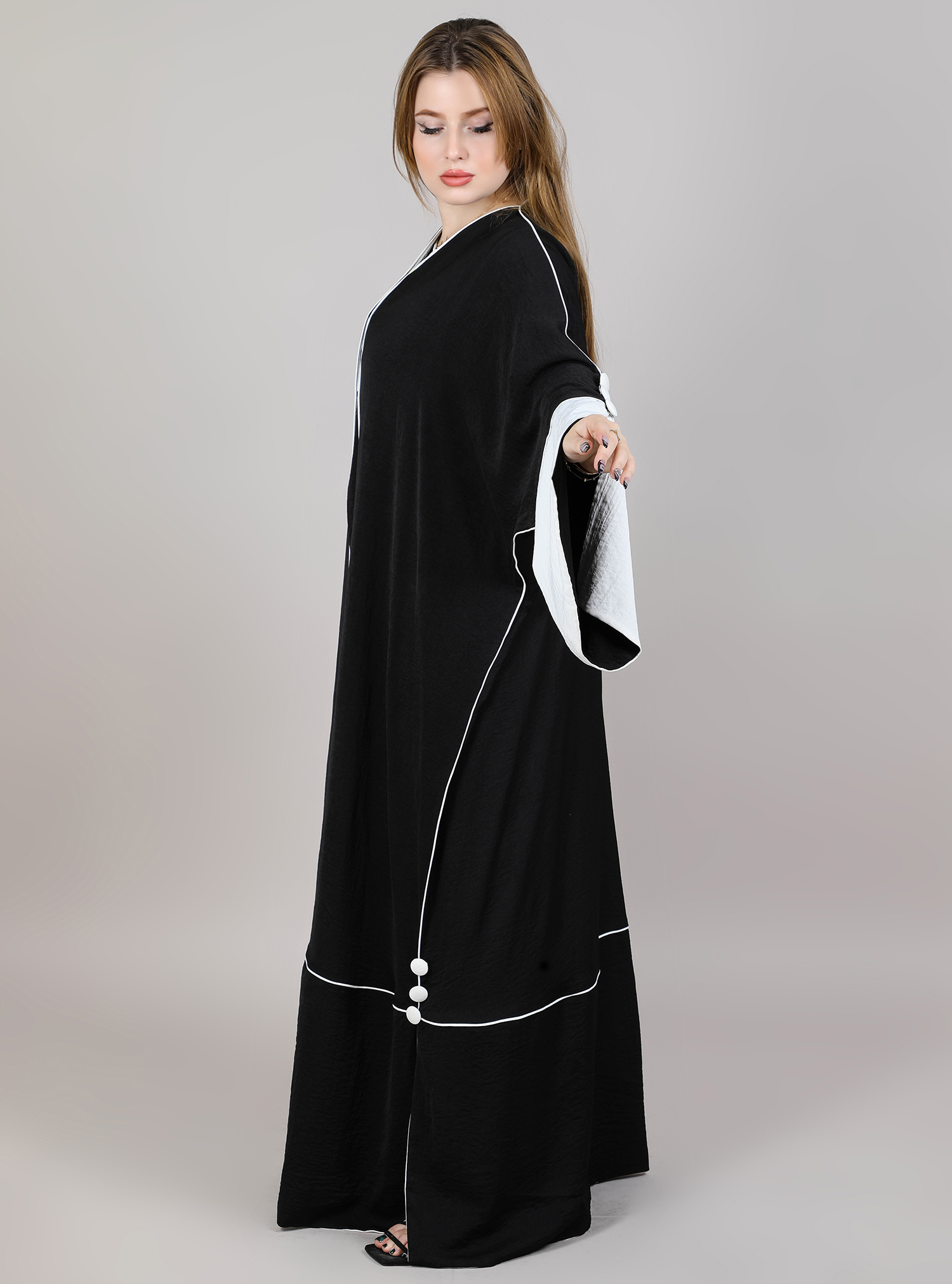 Casual Abaya MSquare Fashion Blocked Button Abaya Abayas from MSquare ...