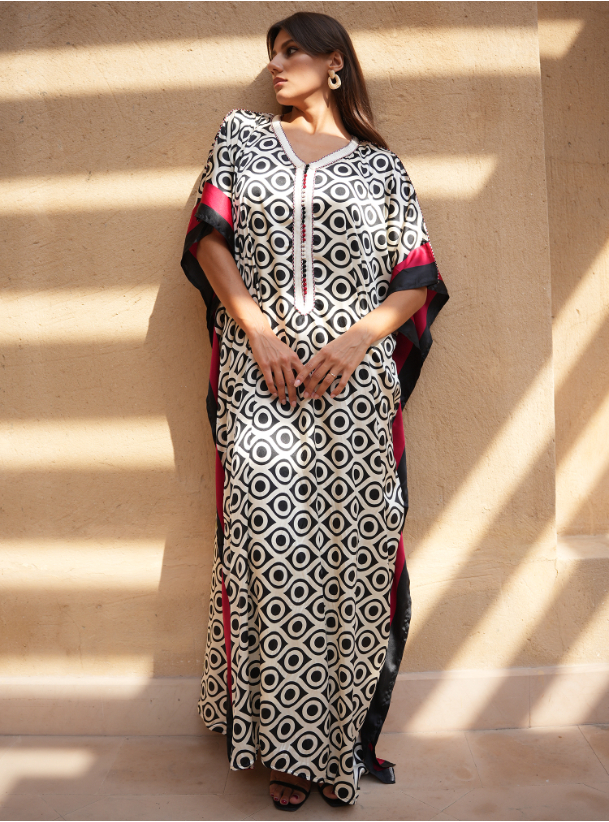 HAWRA KAFTAN Free size kaftan with Moroccan embroidery Kaftans from Morbel kaftan at Boksha