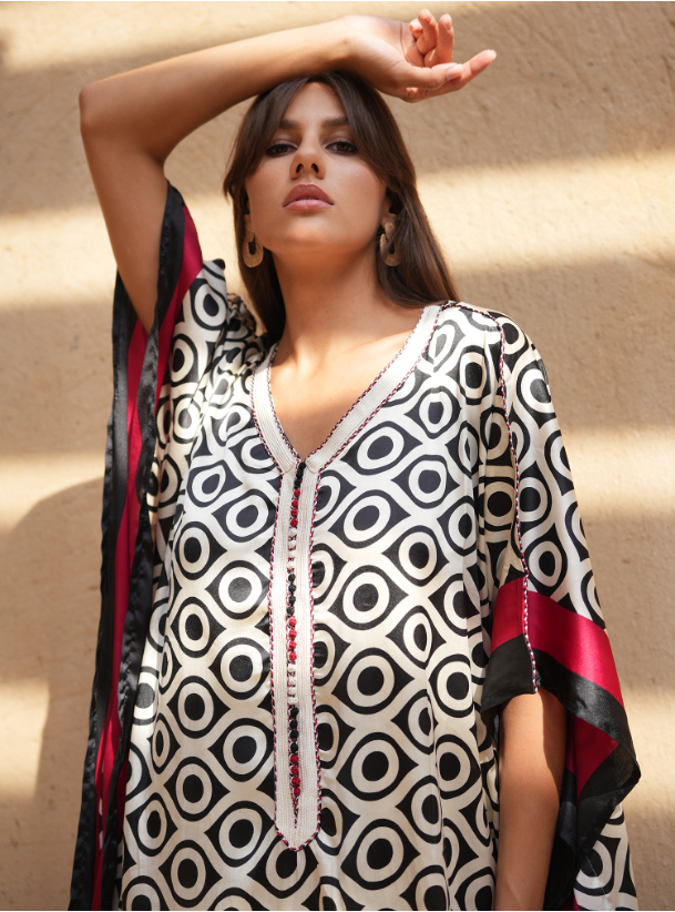 HAWRA KAFTAN Free size kaftan with Moroccan embroidery Kaftans from Morbel kaftan at Boksha