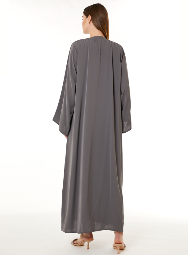 Grey Abaya Grey Abaya made from Korean Nida fabric with Hand ...