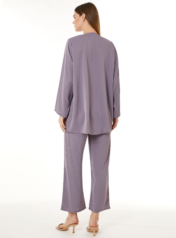 Purple Set Purple top and pants set made from Zoom fabric with Hand ...