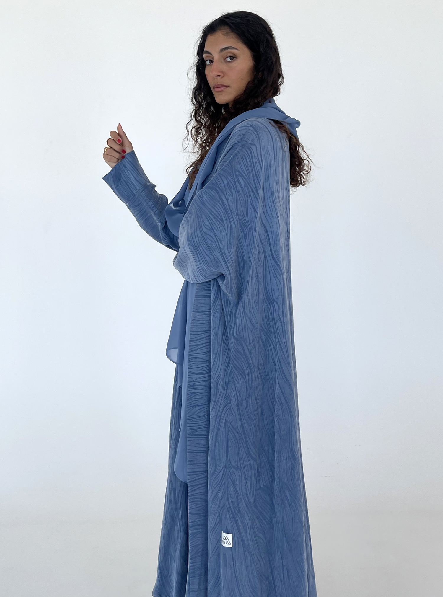 Sky blue abaya Sky blue washed silk abaya Abayas from Threads fashion ...