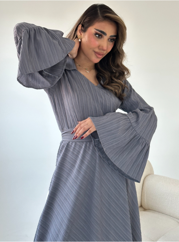 Gray Dress Gray dress with wide sleeves Dresses from Violet by Sarah at ...