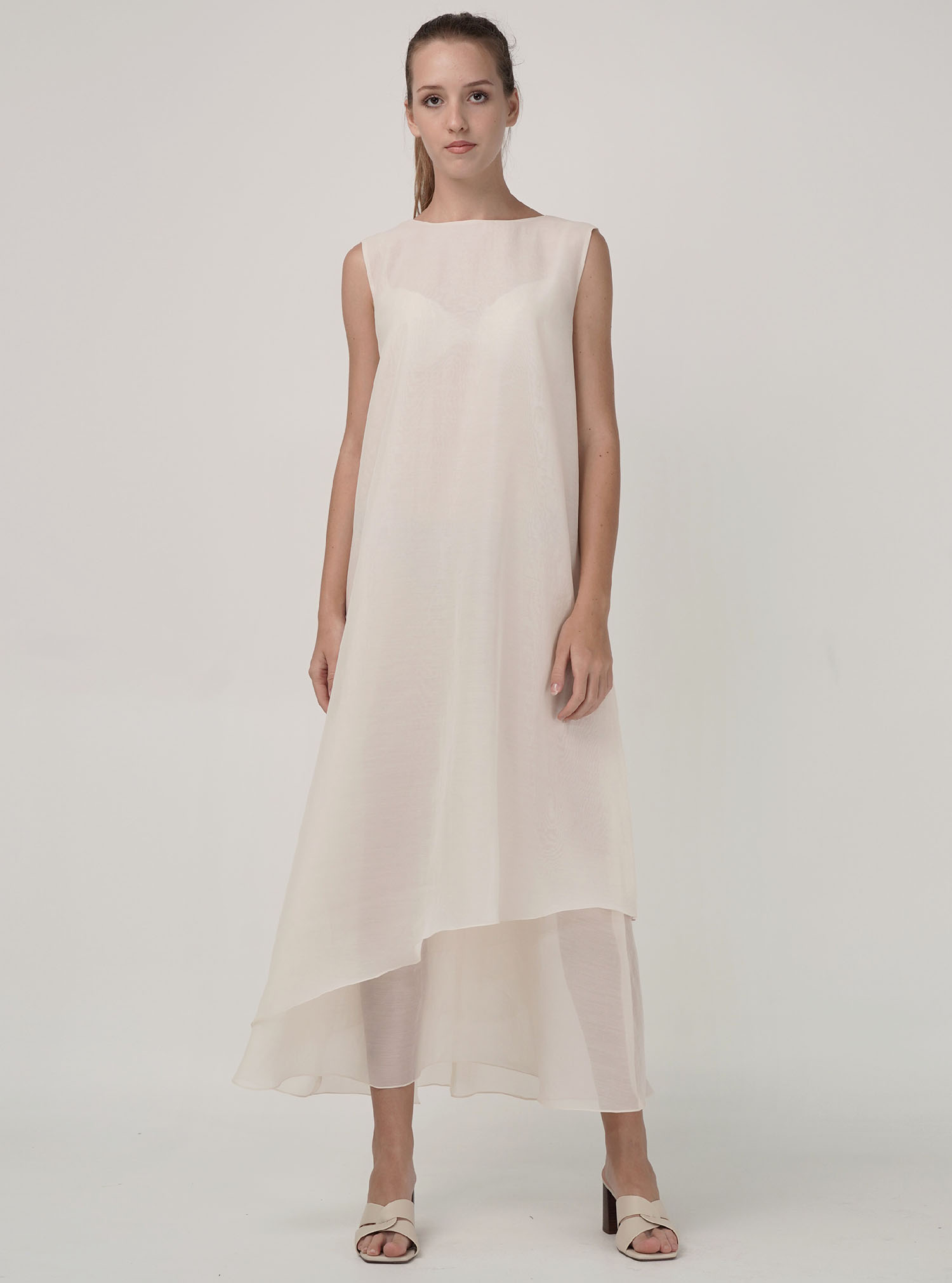 MUS21616B-inner 1.Straight A cut loose dress 2.Two layers fabric,comes ...