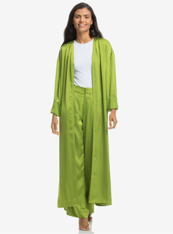High Low Abaya Green High Low Short Abaya Abayas from Kayfi at Boksha