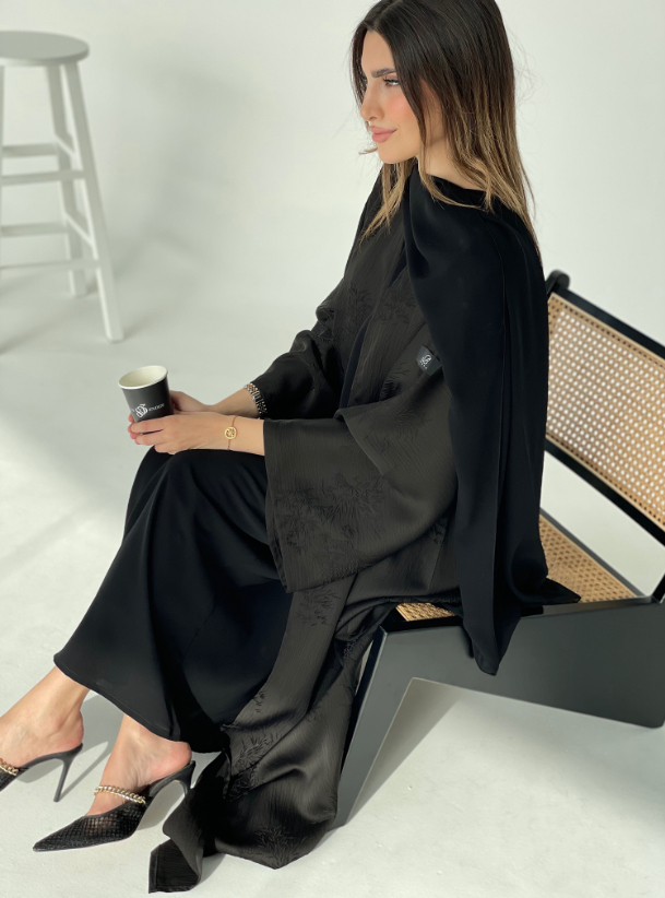 Black Abaya Black Abaya With Scarf Abayas from Buhra at Boksha