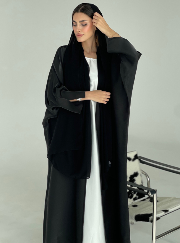 Black Abaya Black Abaya With Scarf Abayas from Buhra at Boksha