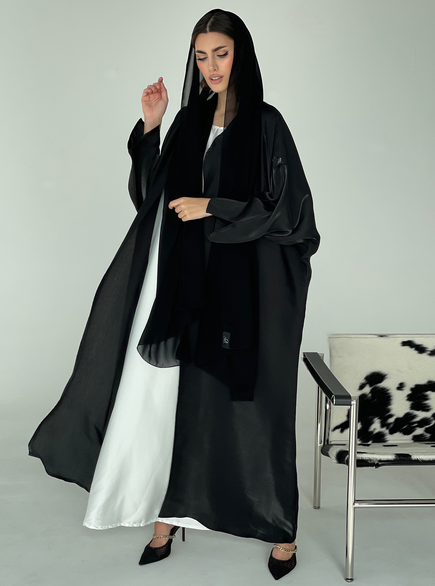 Black Abaya Black Abaya With Scarf Abayas from Buhra at Boksha