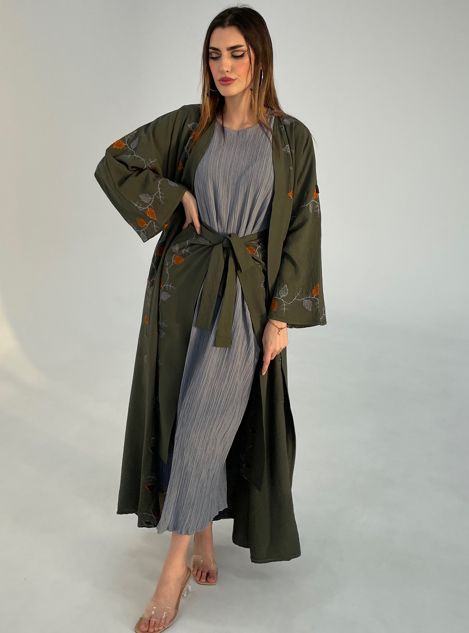 Four Set Abaya Abaya + Scarf + Dress + Dress Corset Abayas from Buhra ...