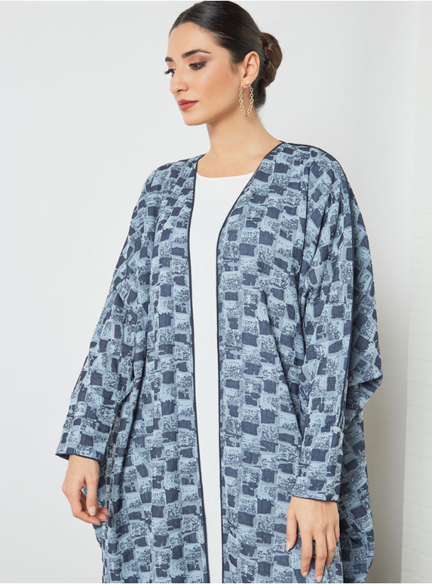 Lail-3475 Abaya Double tone modern style bisht bbaya with plain inner ...