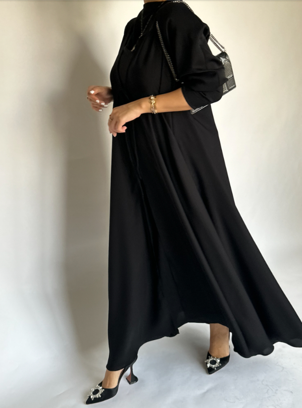 Daily Abaya Set Daily Black Light Weight Flowy Abaya and Fitted Under ...