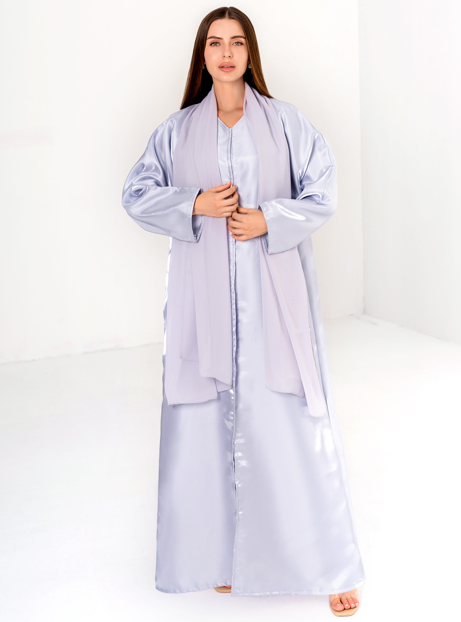 Satin Abaya Satin abaya Abayas from Dovana Fashion at Boksha