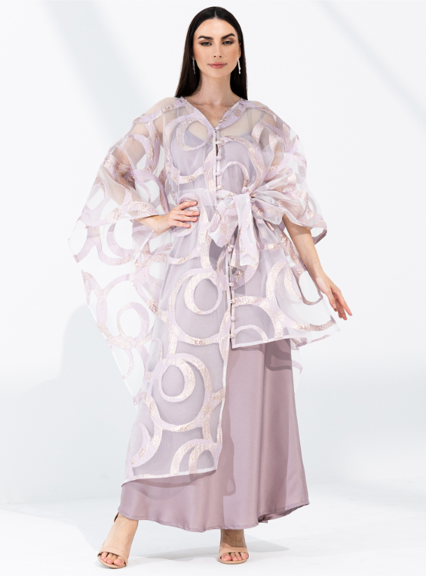 Aurora Satin slip dress with organza overdress Dresses from Sidra Designs at Boksha