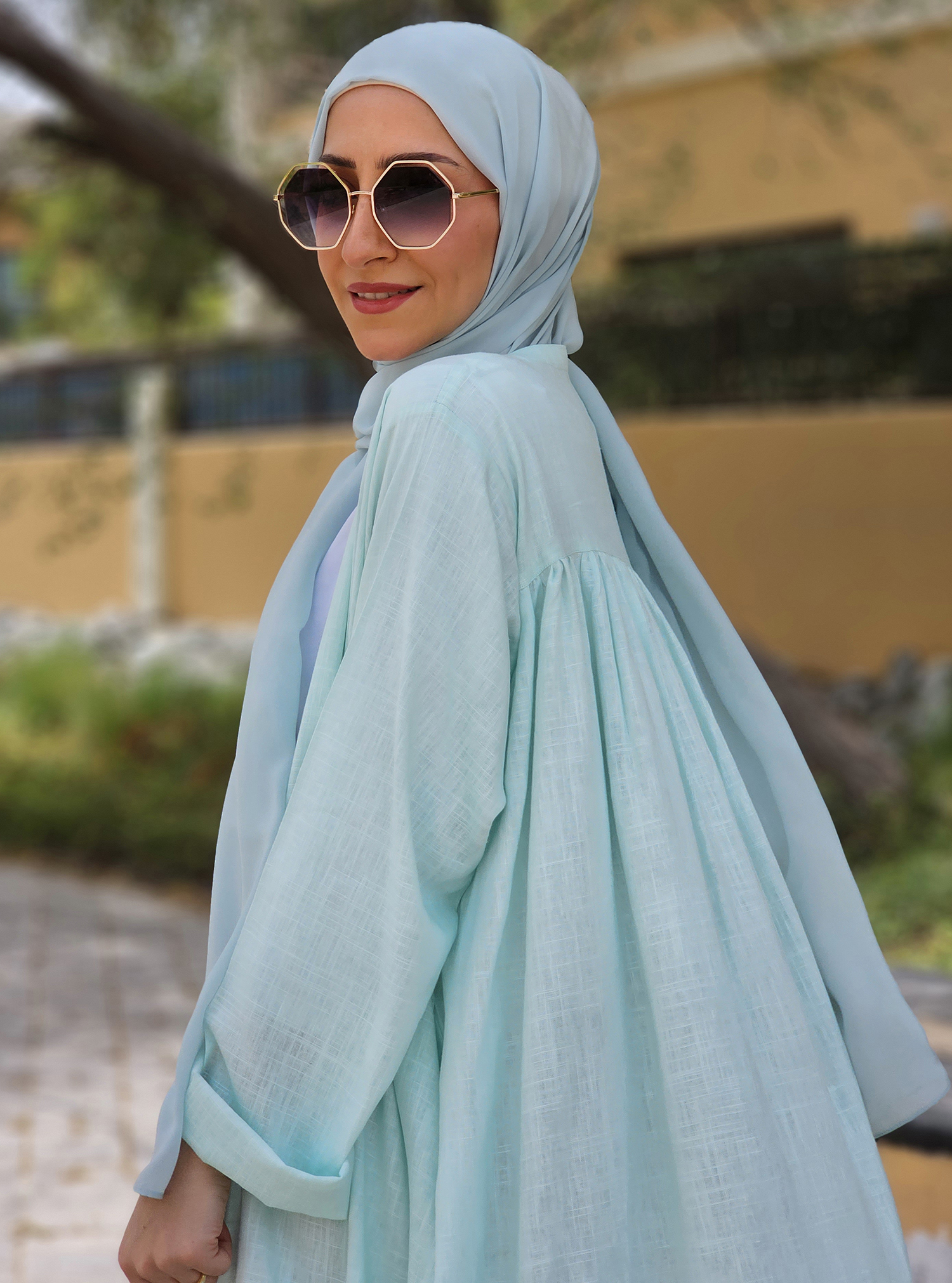 Tiffany Abaya Modern and casual pastel color abaya, comes with hijab. Abayas from Passionista ...
