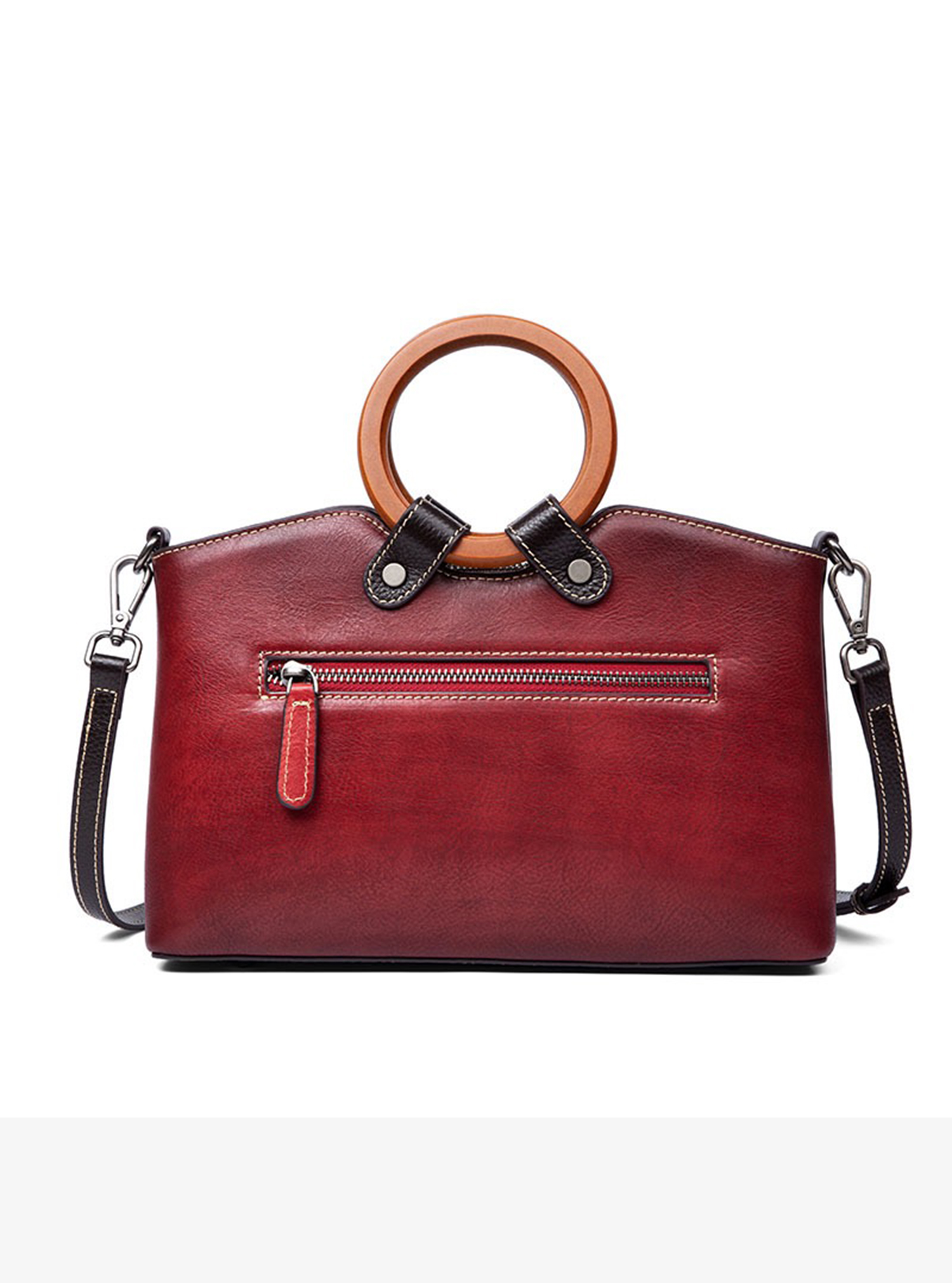 Gilded Era MAPLE'S Retro Leather Handbag: Embossed, versatile, elegant ...