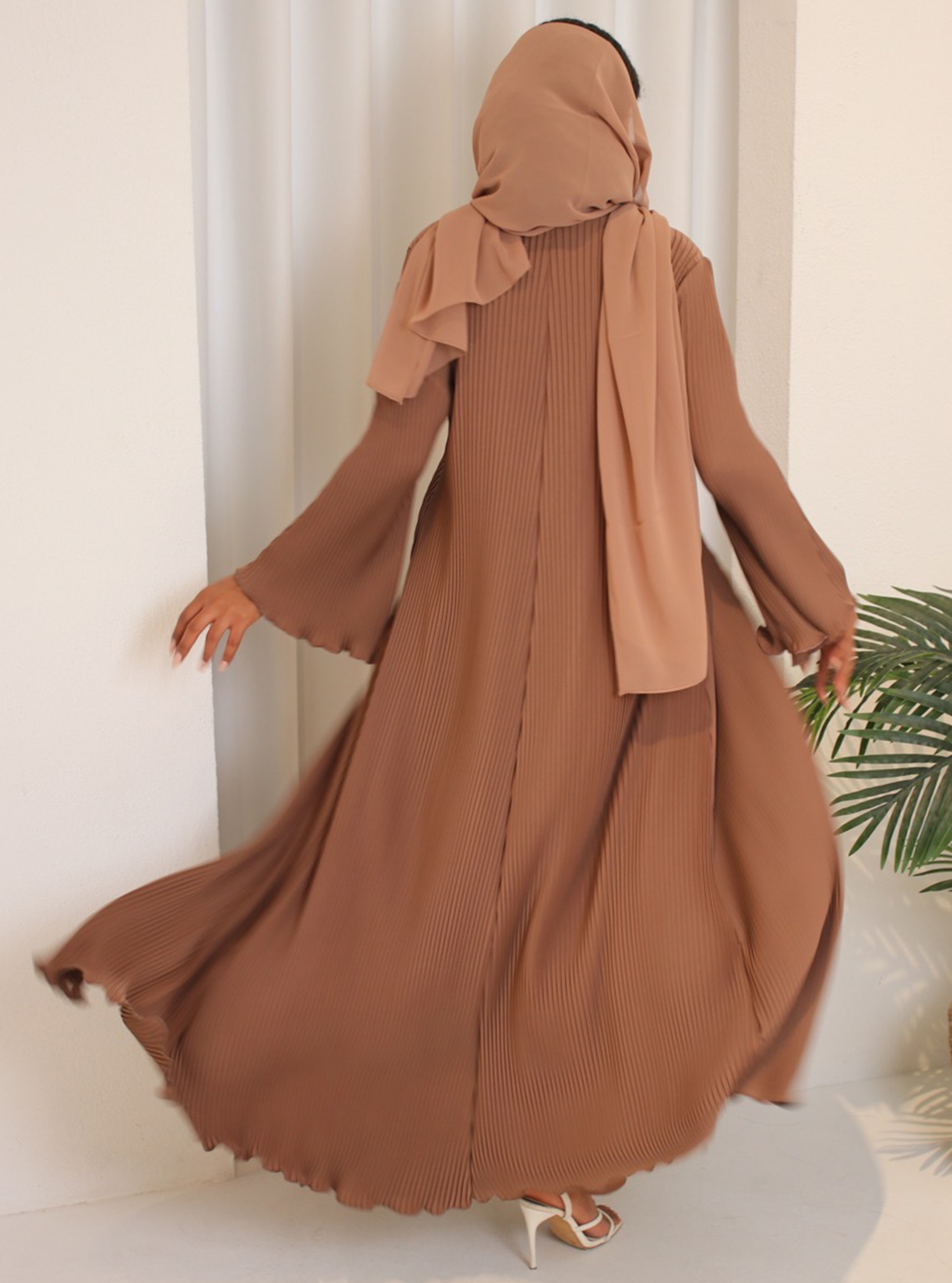 BROWN ABAYA Brown 3-piece set that includes an abaya, dress and headscarf Abayas from My Abaya ...