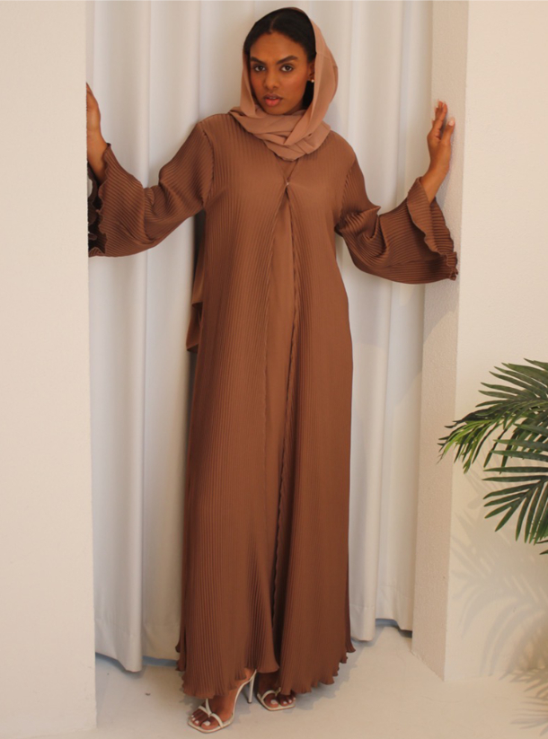 BROWN ABAYA Brown 3-piece set that includes an abaya, dress and headscarf Abayas from My Abaya ...