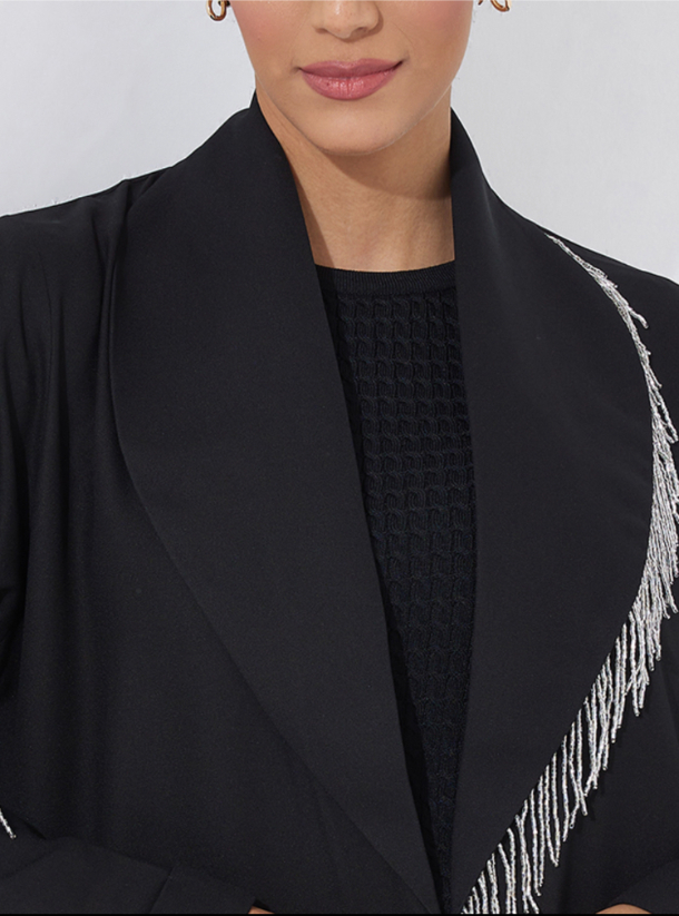 Weaving Silver Abaya with round neck Silver sones design weaving Abayas ...