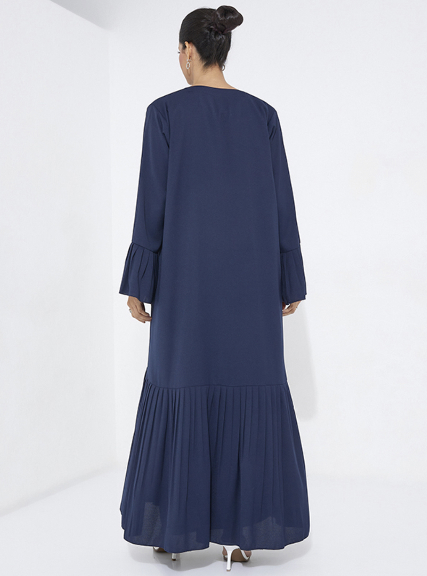 BD-Birds Blue Bisht style design with drawing birds Mix colors and ...