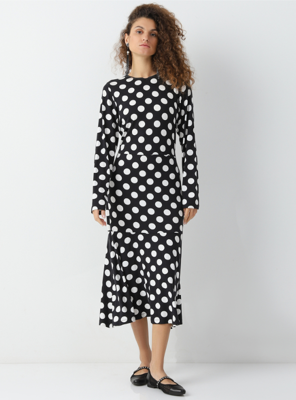 Lia Berti Polka dot midi dress Dresses from Zafaa at Boksha