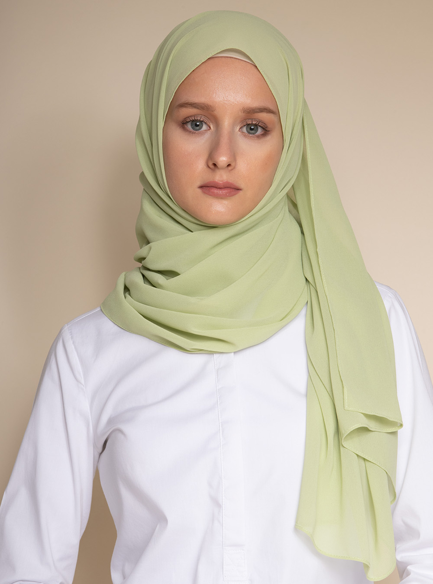 Lime Chiffon A light, soft and elegant chiffon hijab perfect for a ...