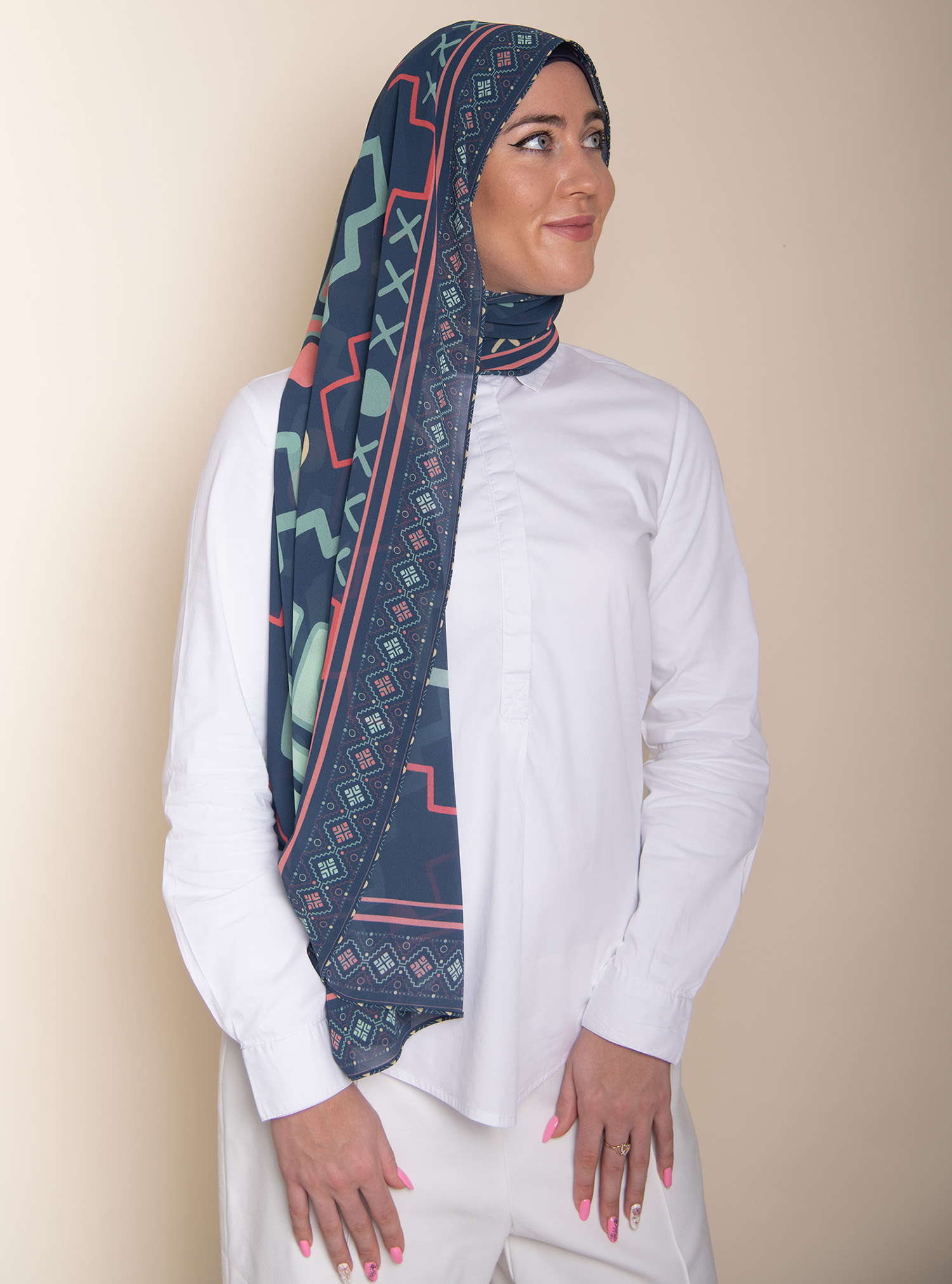 Artistic Touch A light, soft hijab in Artistic Touch colors made using ...