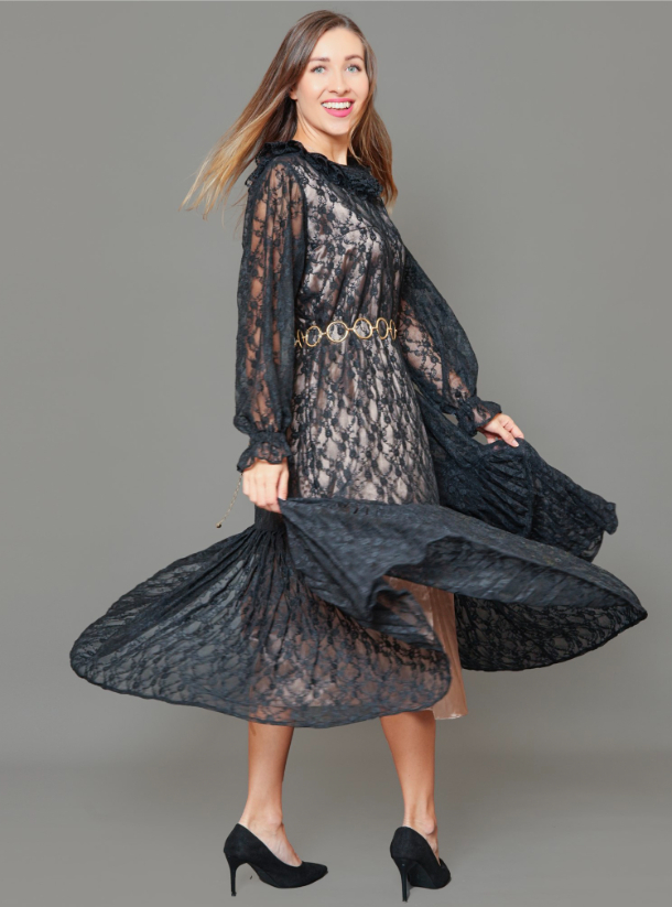 Black Net Dress Black Net Day-to-Night Dress exudes timeless elegance ...