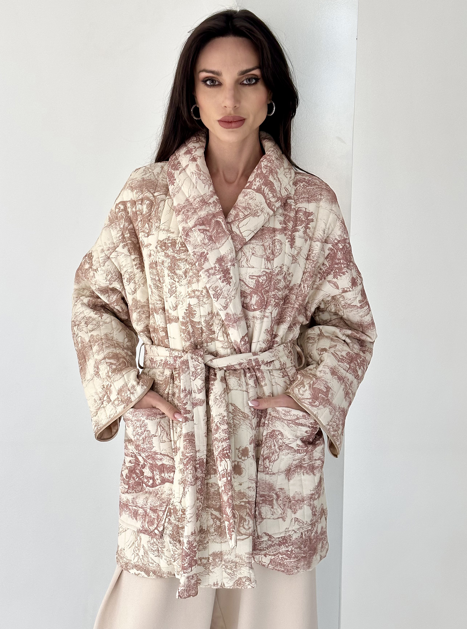 Toile de Jouy Beautiful quilted jacket with Toile de Jouy print Travel ...