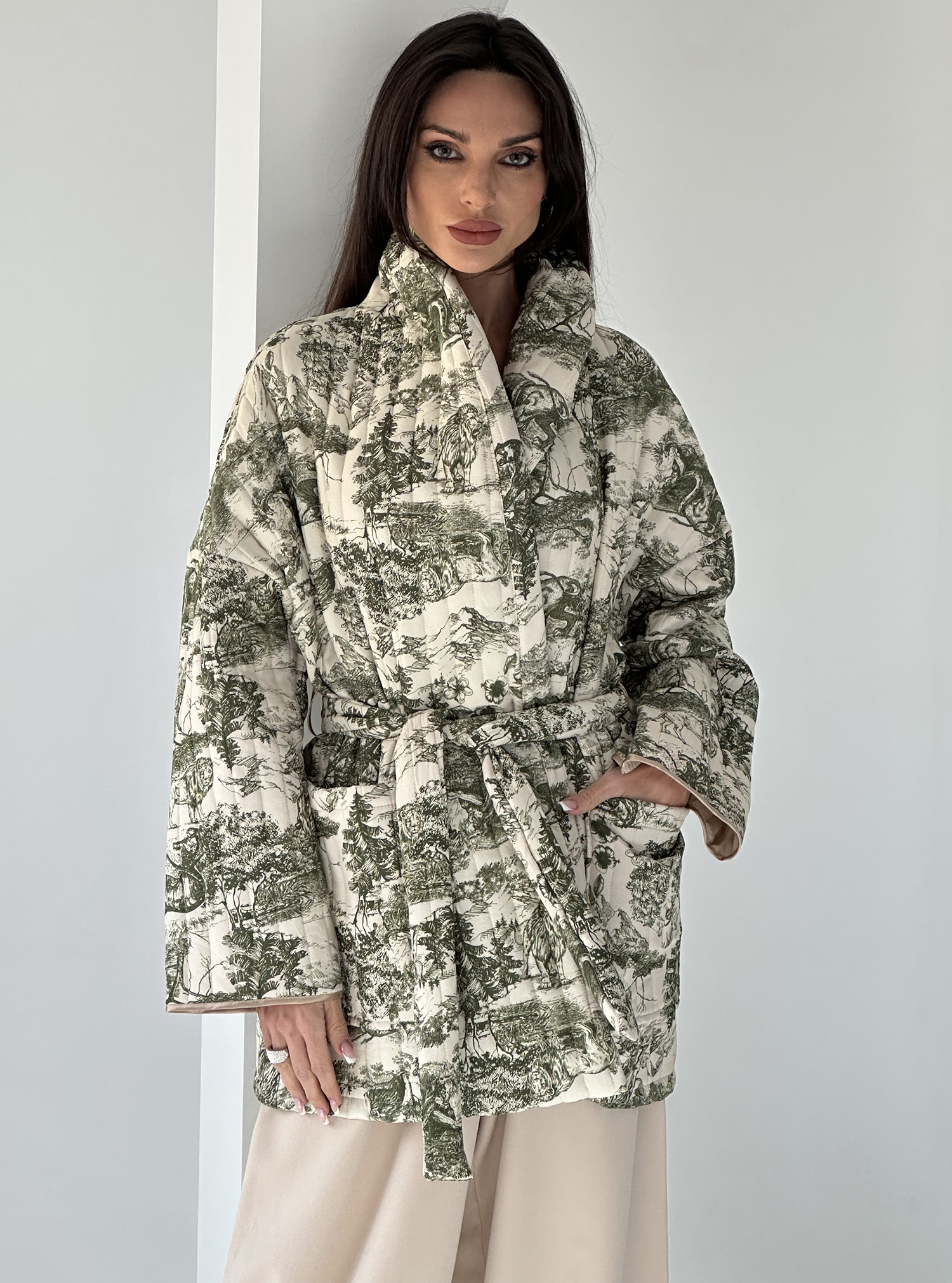 Toile de Jouy Beautiful quilted jacket with Toile de Jouy print Travel ...