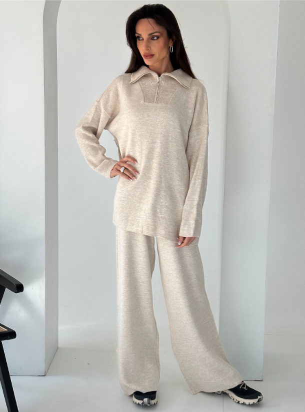 Basic Knit Set Comfy knit set with a zippered top Travel Wear from ...