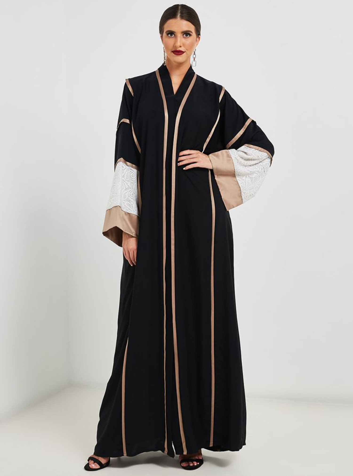 Lail-2612 Abaya Ribbon embellished stylish sleeves abyaa Abayas from ...