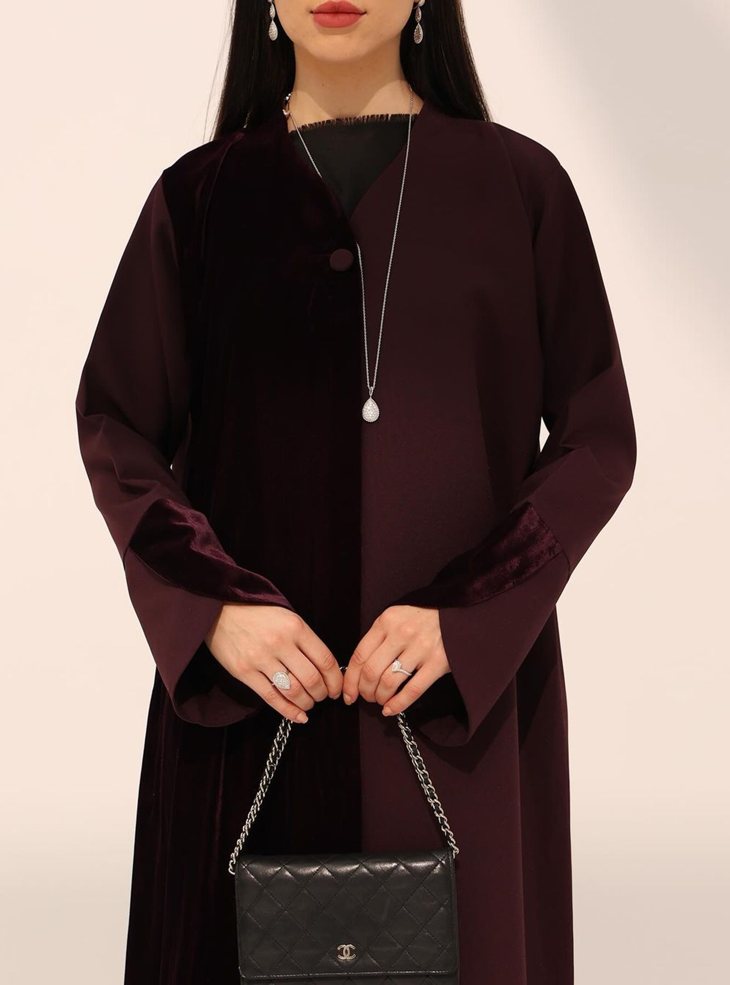 Mid Abaya 454 Casual maroon abaya. Comes with a matching headscarf. Abayas from Midas Touch ...