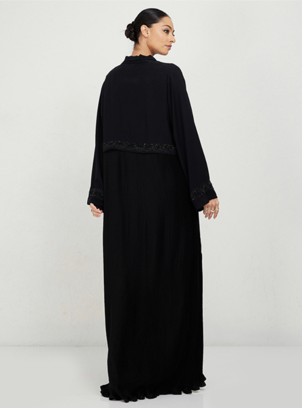 E-Islamic Desig Islamic Black Abaya With embroidery Design + Shella ...