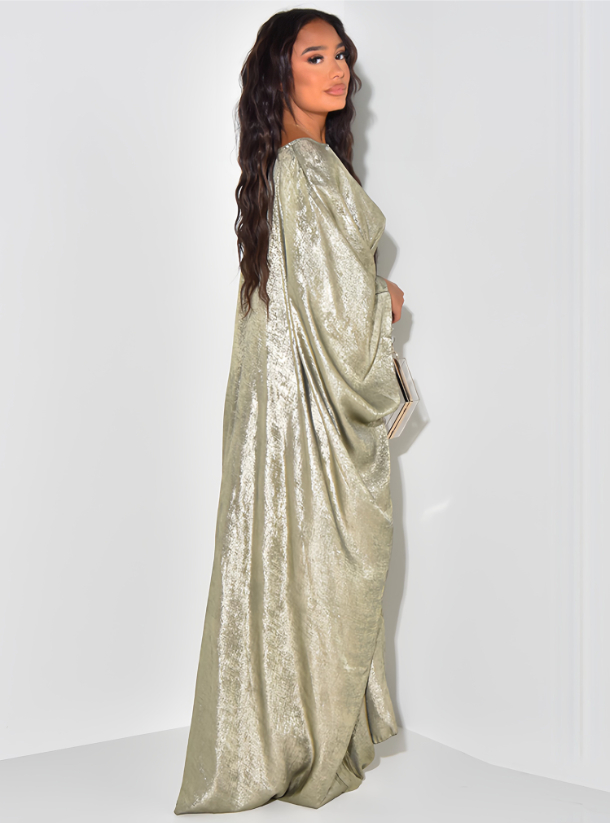 FAB063 Metallic cape dress Dresses from Fabriqué at Boksha