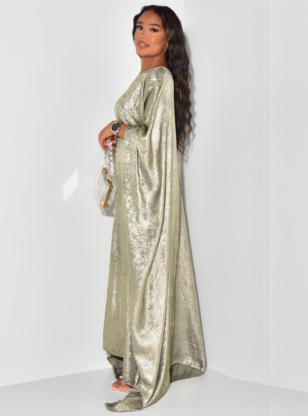 FAB063 Metallic cape dress Dresses from Fabriqué at Boksha