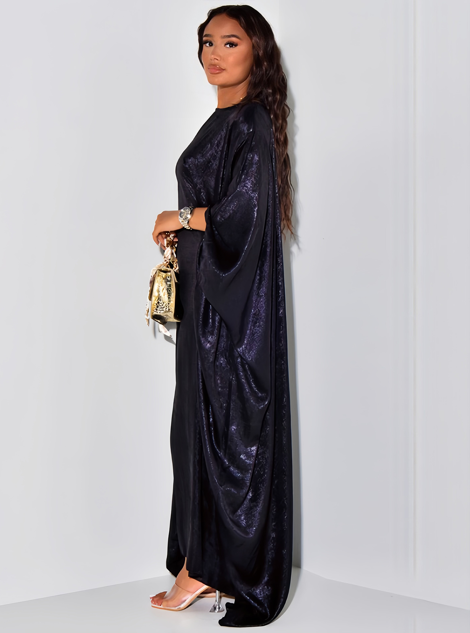 FAB063 Metallic cape dress Dresses from Fabriqué at Boksha