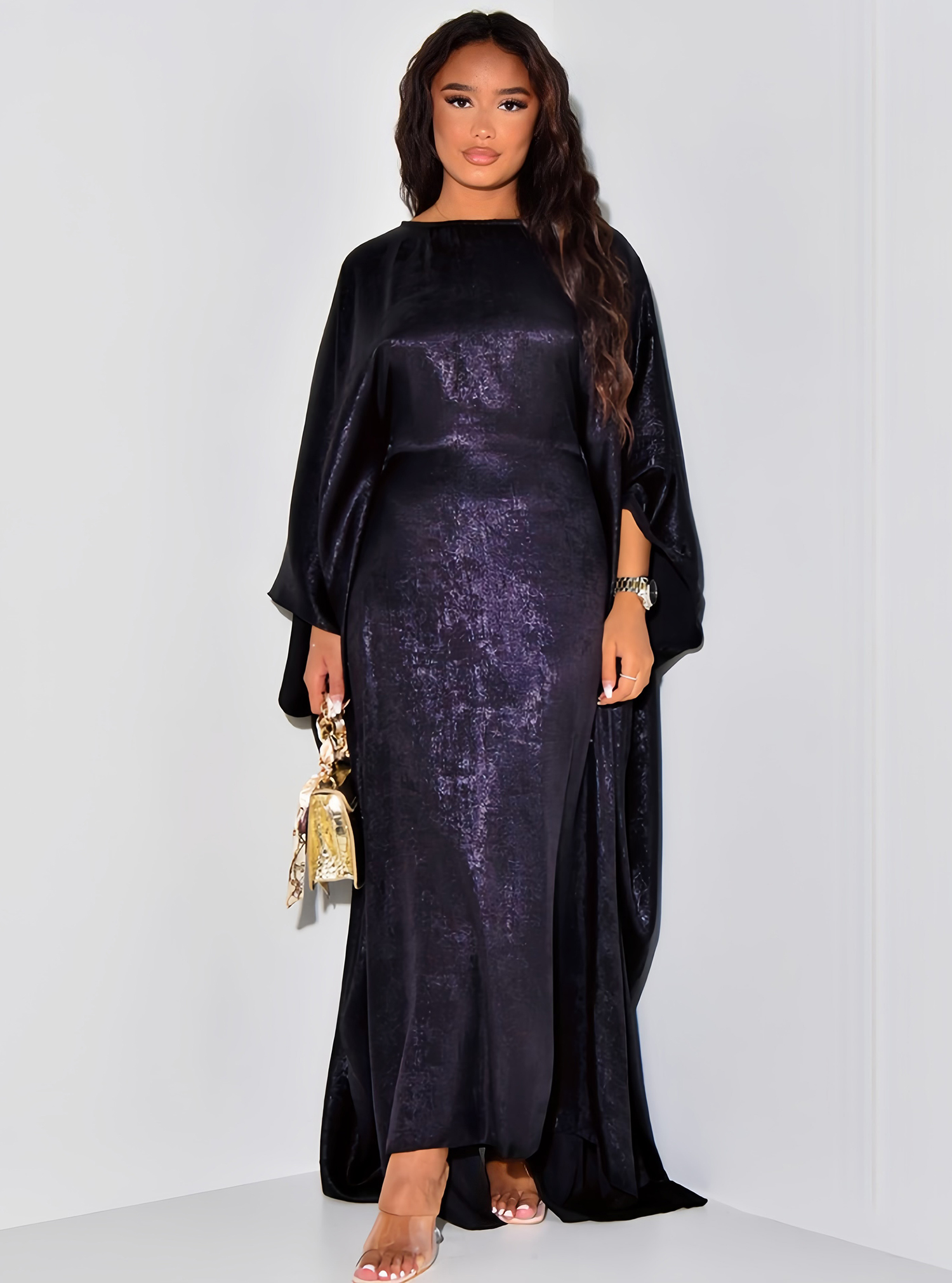FAB063 Metallic cape dress Dresses from Fabriqué at Boksha