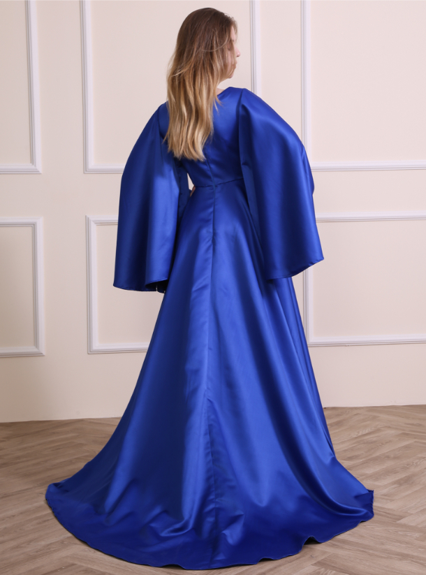 Royal Blue Gown Royal Blue Satin Gown Perfect For Every Occassion Color Can Be Customized