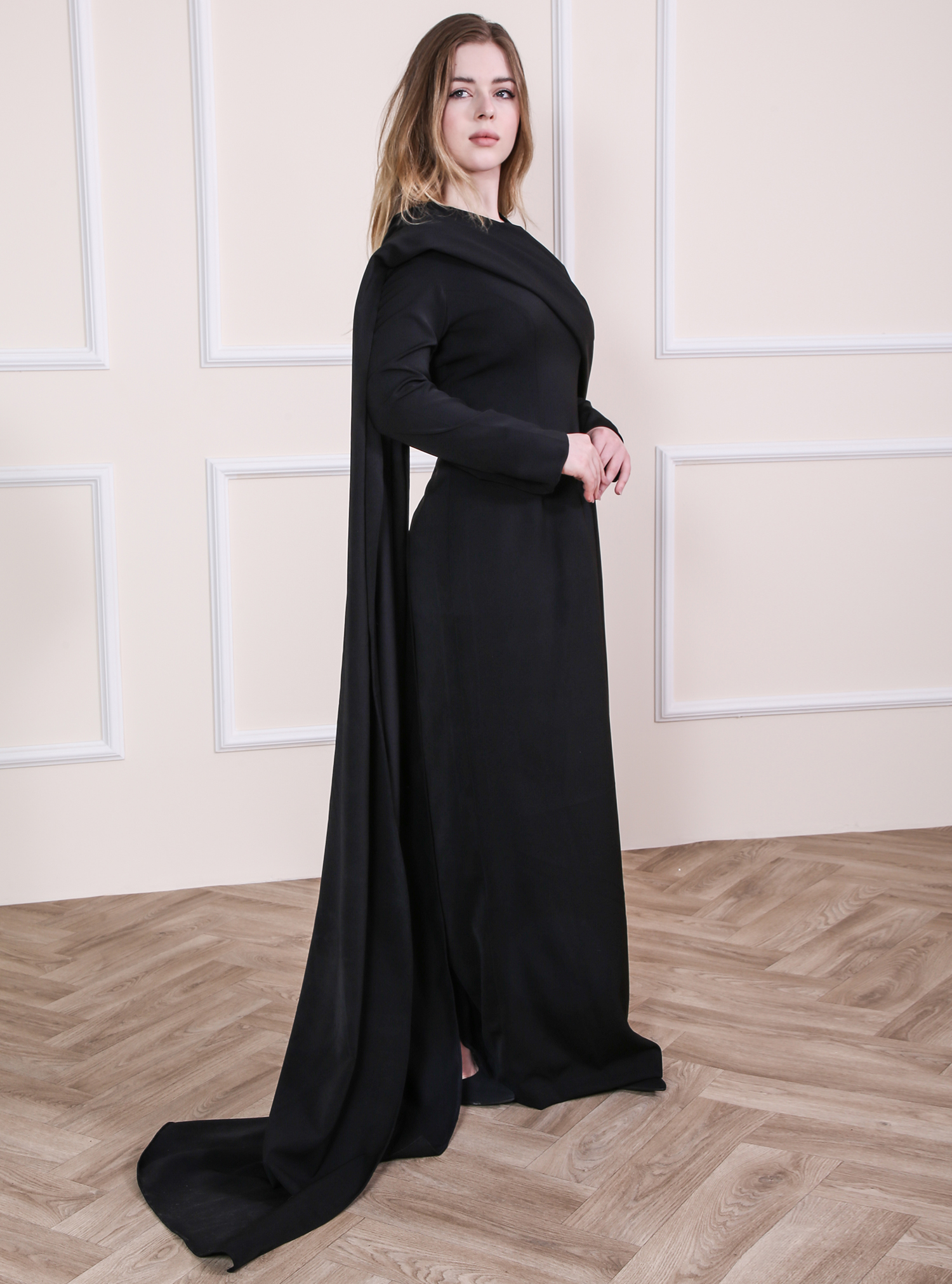 Cape Dress Black long sleeve cape dress. The perfect Modest Dress ...
