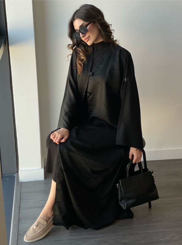 Black Abaya Black abaya. Scarf is included Abayas from Buhra at Boksha