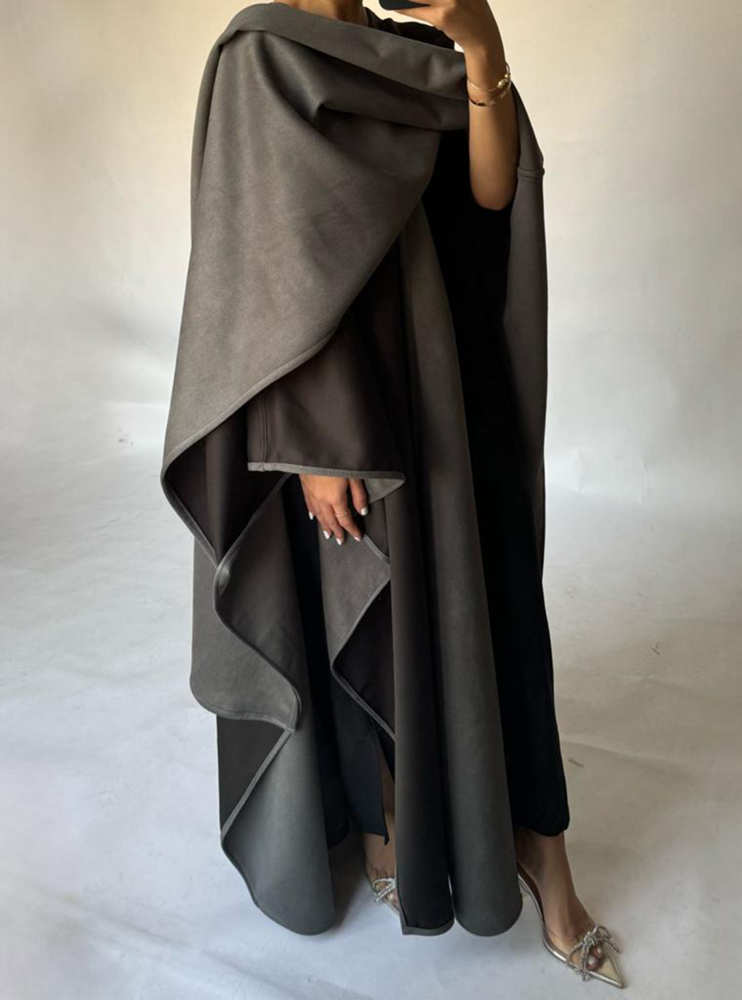 ReversibleShaal Shades of Gray Double Sided Winter Shamwa Shaal. The ...