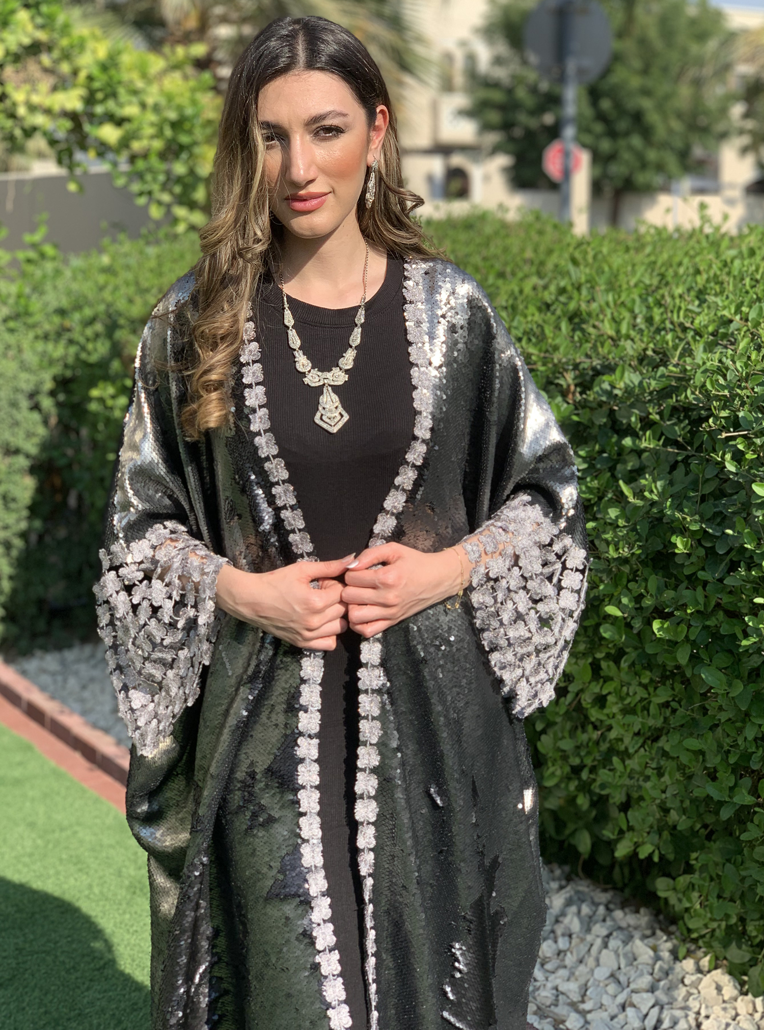Bling silver Royal bling silver bisht with an elegant embroidery on the ...