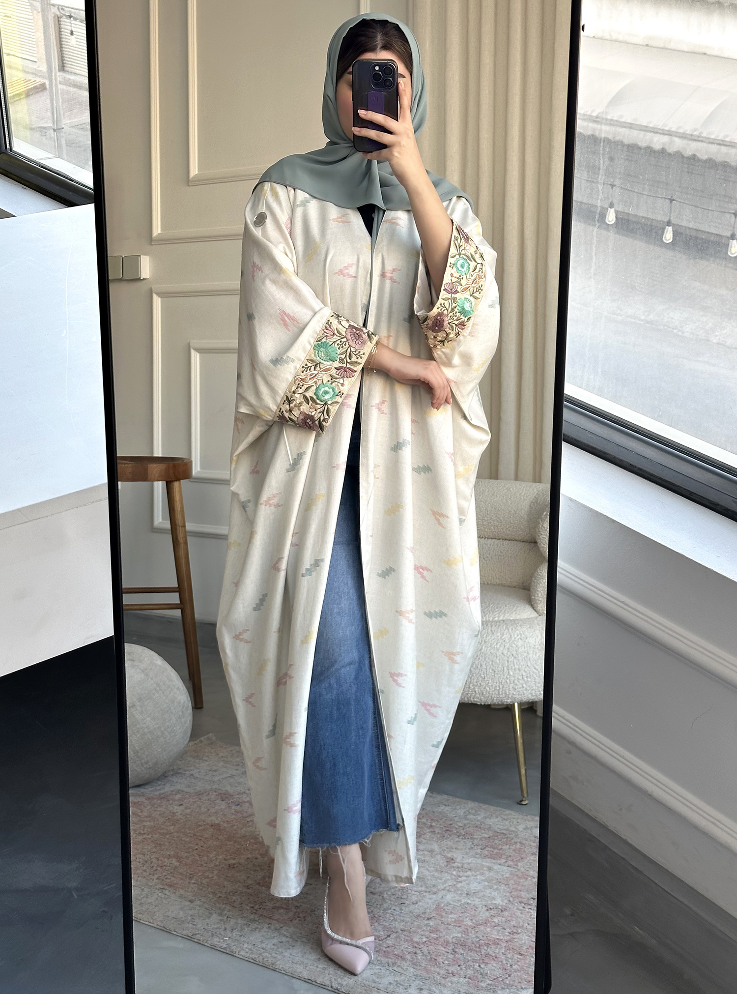 Tiffany Patterned abaya with tiffany touch Abayas from Leil Abayas at ...