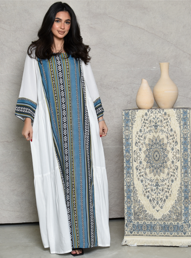 Sadw cotton Pure cotton dress with printed sadaw Kaftans from Trendy ...