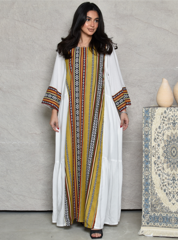 Sadw Cotton Pure cotton with sadaw print Kaftans from Trendy Palace at ...