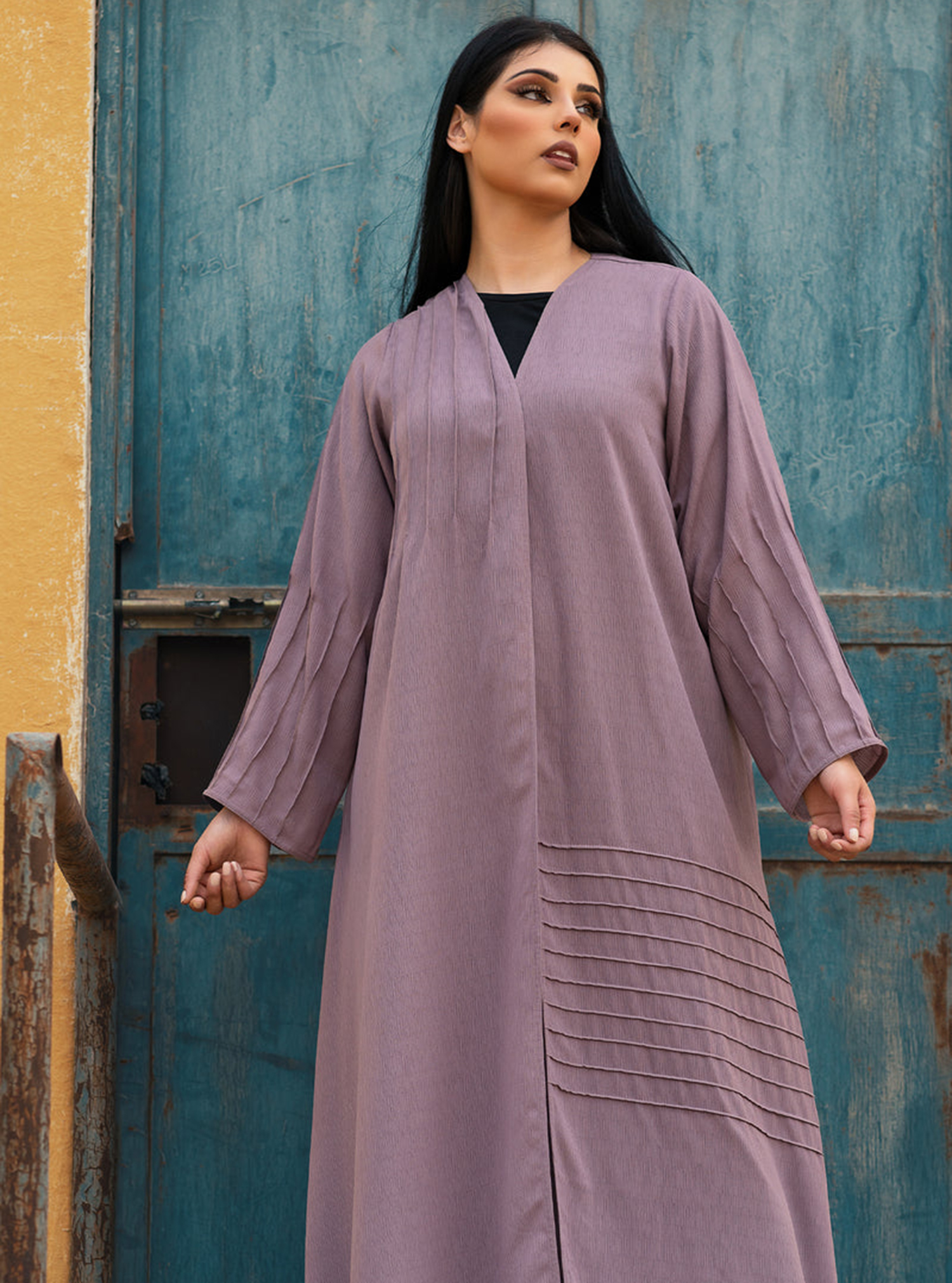 Pleated Abaya This abaya have pleats stitched on side and sleeves ...