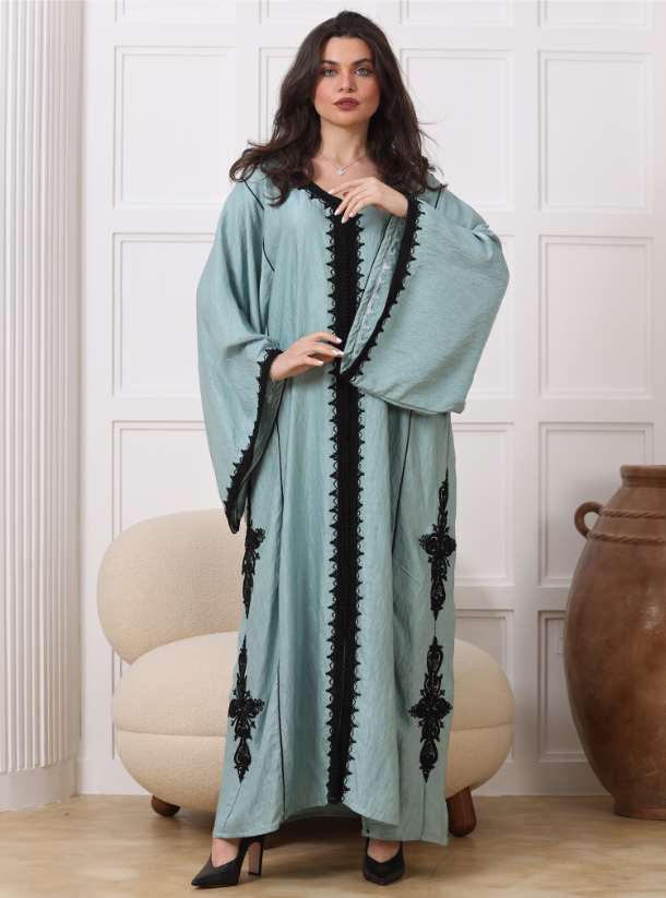 RC24-055 Modern Moroccan Kaftan With Side Embroidery Kaftans from ...