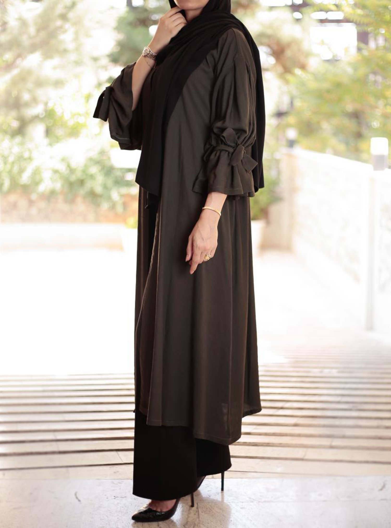 Travel Abaya Linen travel abaya Abayas from Pink Dubai at Boksha