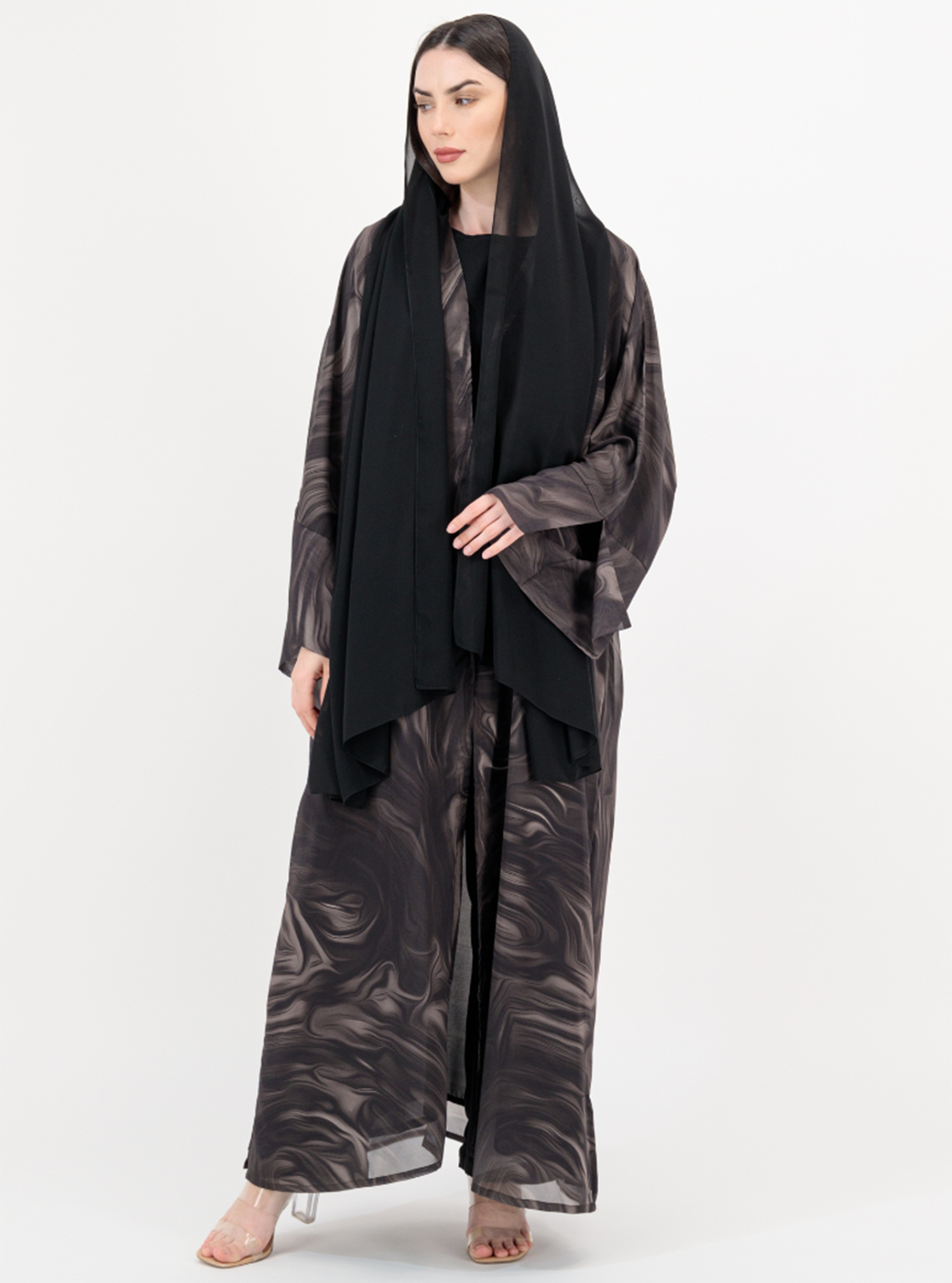 Waves Abaya Radiant Waves Abaya with Shailah Abayas from In The Clouds at Boksha